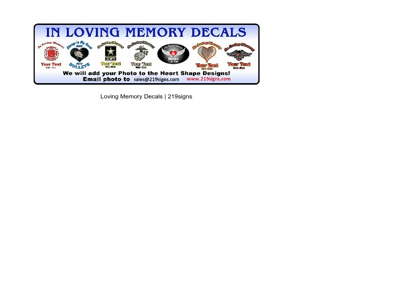 Loving Memory Decals | 219signs